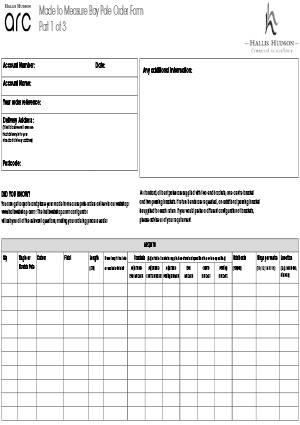 Order Forms - Hallis Hudson