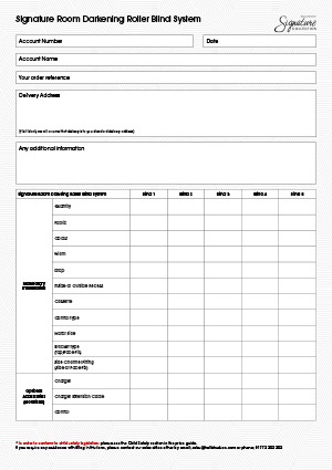 Order Forms - Hallis Hudson