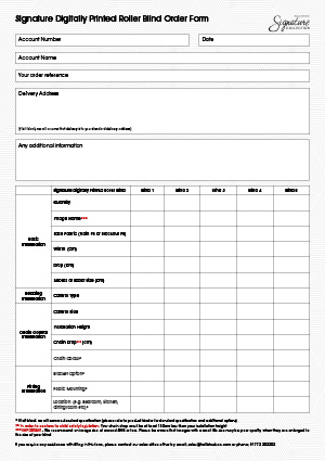 Order Forms - Hallis Hudson